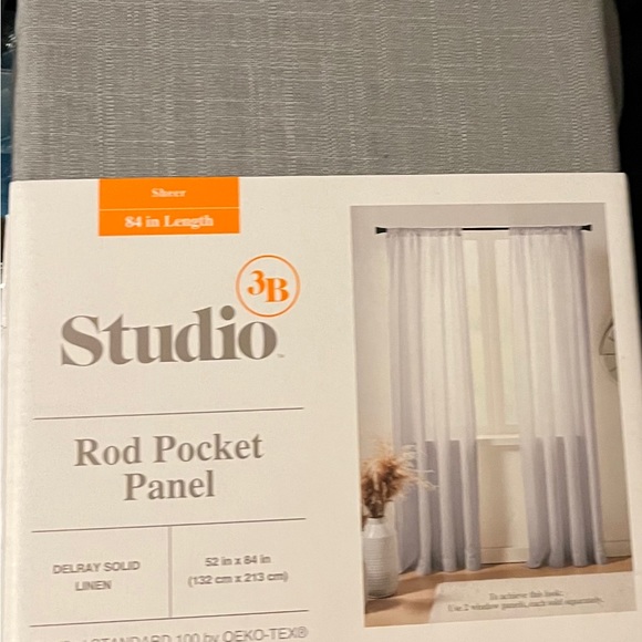 Accents | Studio 3b Delray 84inch Sheer Linen Window Curtain Panel In ...